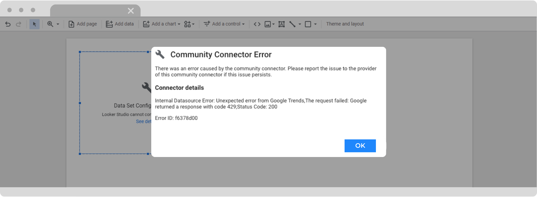 Information about error code 429 in Google Trends